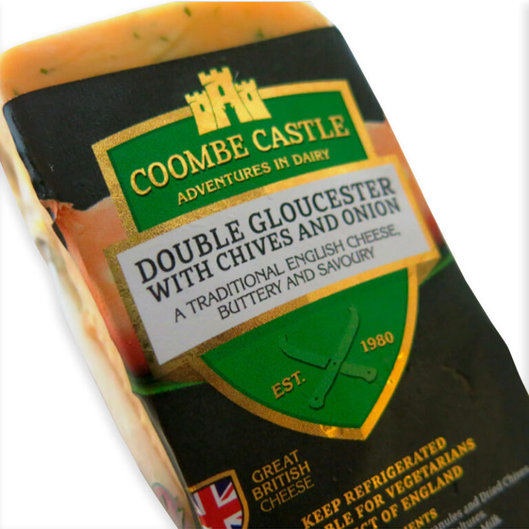 Coombe Castle double gloucester onion and chives - Pierre Cheese Market