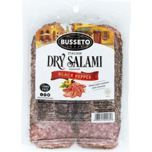 Busseto Italian Dry Peppered Salami Pre-Sliced - Pierre Cheese Market